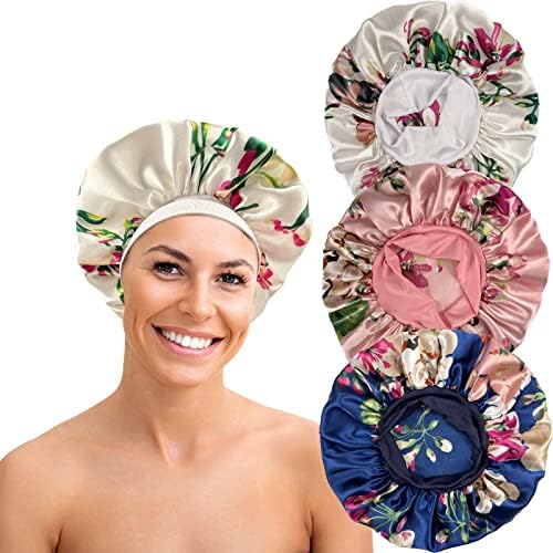 Amazon.com : Holly LifePro 3PCS Satin Bonnets for Black Women Girls ...