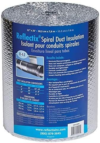 Reflectix DW1202504 Spiral Duct Wrap, Silver - Duct Insulation - Amazon.com