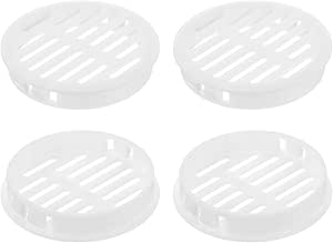 uxcell Round Soffit Vents 2 inch, 4Pcs White Plastic 60mm Soffit Vent ...