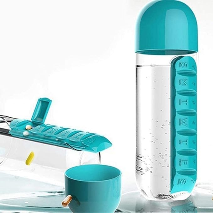 LIMBANI BROTHERS Pill Box for medicine with water Bottle First Aid Pill ...