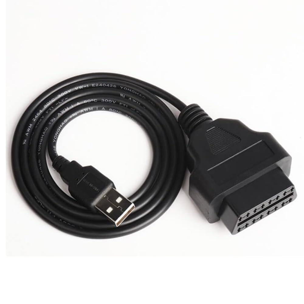 Amazon.com: keisnoaja OBD2 Female to USB2.0 Male Cable OBD2 to USB ...