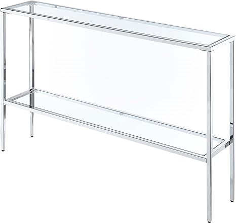 Amazon.com: Convenience Concepts Nadia Chrome Console Table 47.25 ...