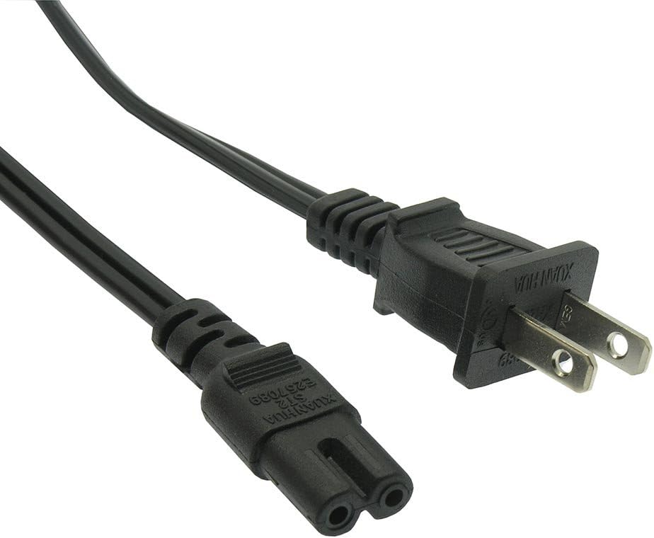 Amazon.com: DIGITMON 3 Ft 2-Prong Non Polarized AC Console Power Cord ...