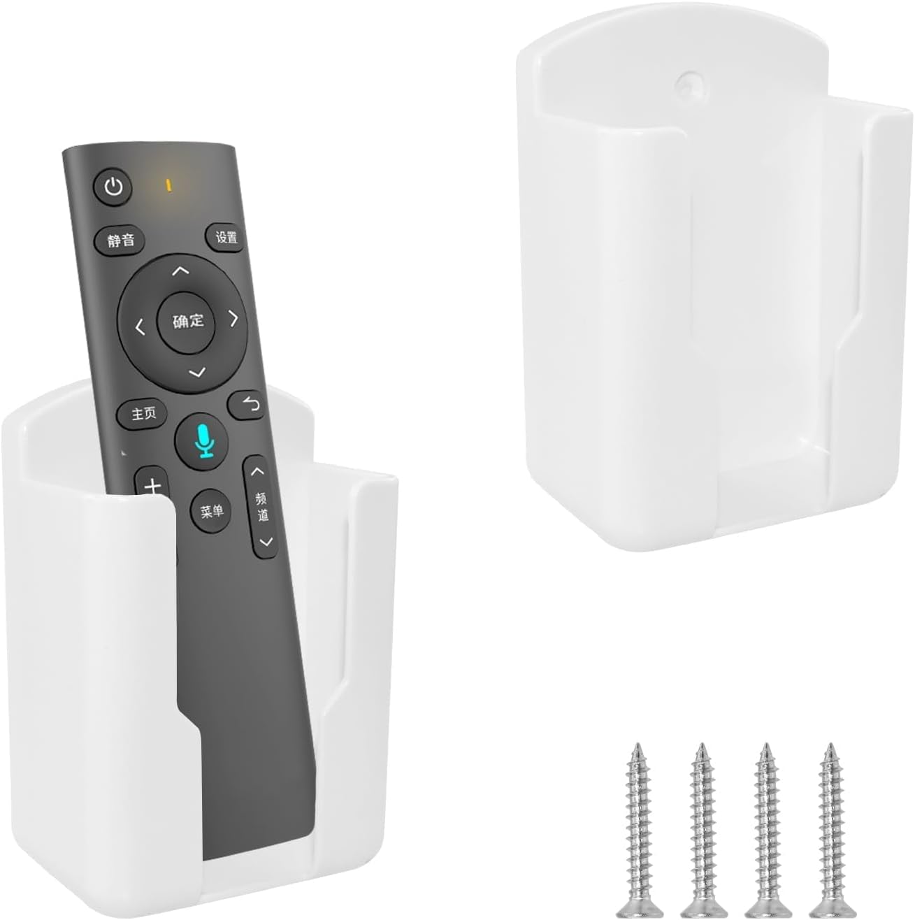 Amazon.com: MARRTEUM 2 Pcs Remote Control Holder Rack, Wall Mounted ...