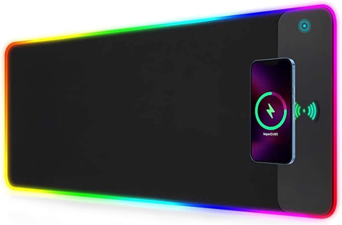 Wireless Charging RGB Gaming Mouse Pad, LED Mouse Pad 800x300x4MM, 10 ...