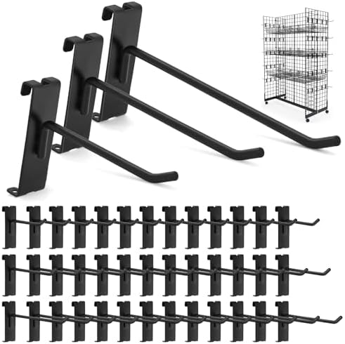 Amazon.com: Gridwall Hooks 60 Pcs, Pack in 4/6/8 Inch Gridwall ...