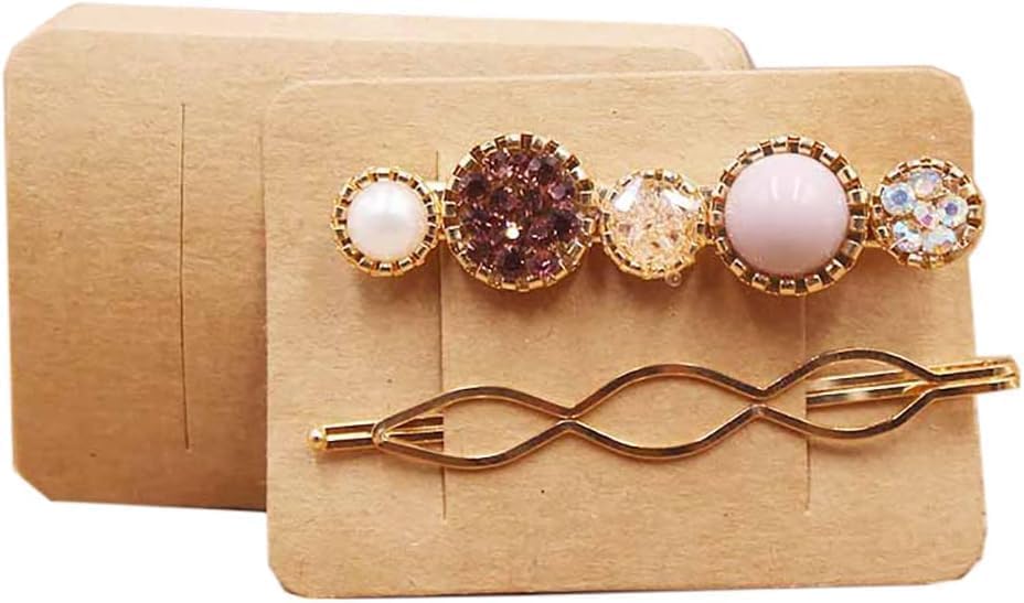 Amazon.com: 100Pcs Hair Clip Display Cards - Hair Bow and Hairpin ...