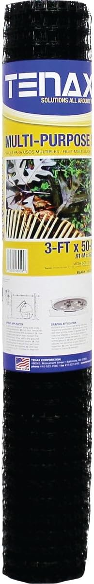 Amazon.com : Tenax 60041989 Multi-Purpose Net, 3' x 50', Black : Garden ...