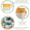 Nicola Spring Ceramic Coffee Mugs Set - 475ml - 2pc Mustard Dipped Dash ...