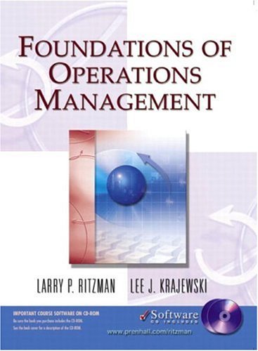 Foundations of Operations Management and Student CD: Ritzman, Larry P ...