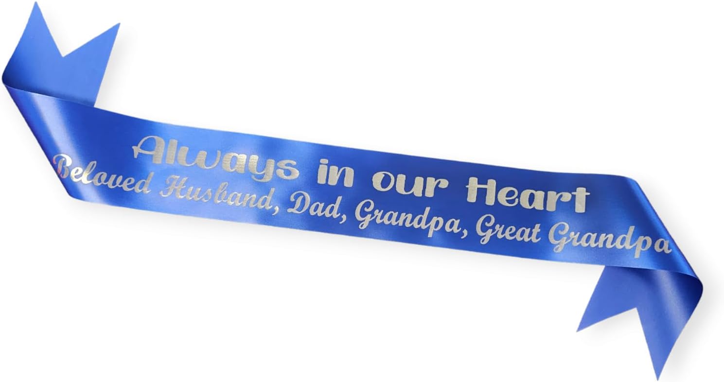 Amazon.com: Personalized Memorial Funeral Sash Ribbon or Celebration of ...