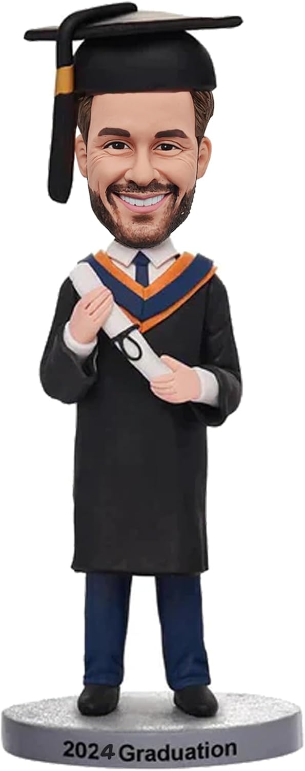 Amazon.com: MYBOBBLE 15CM Custom Bobble-Heads,2024 Graduates in Black ...