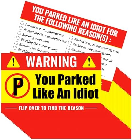 Amazon.com: You Parked Like an Idiot Business Sticker 7.5x5.5 inch ...