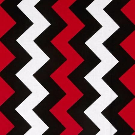 Amazon.com: Riley Blake Medium Chevron Red/Black Fabric : Arts, Crafts ...