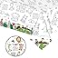 Christmas Coloring Tablecloth for Kids,137*274cm Giant Xmas Colouring ...