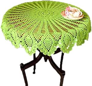 Amazon.com: Laivigo New Handmade Crochet Lace Round Table Cloth Doilies ...
