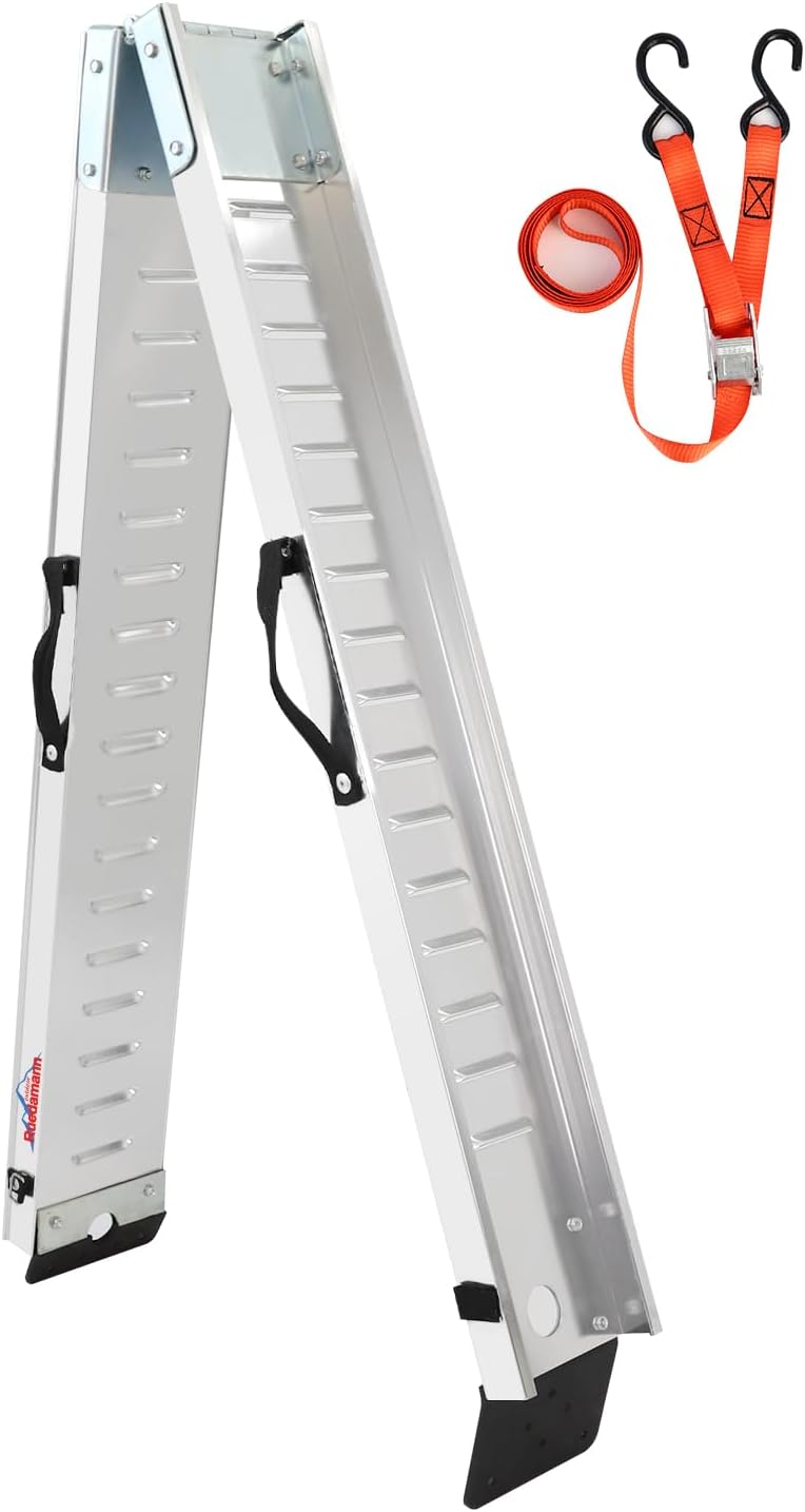 Amazon.com: Ruedamann 7.5'L x 6.5" W Aluminum Loading Ramp, 350 lbs ...