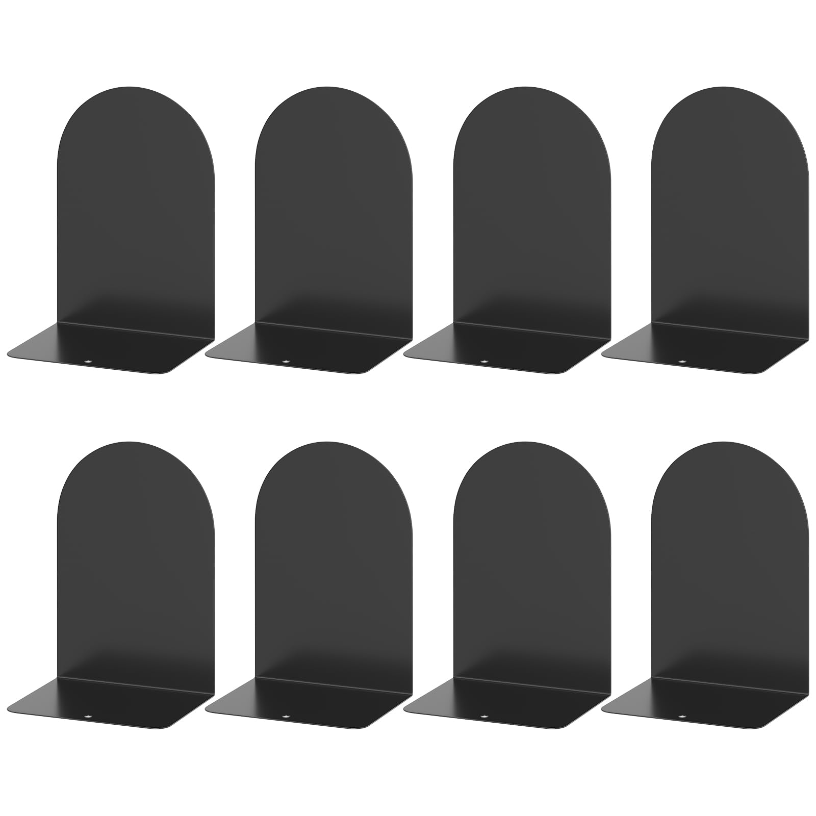 Amazon.com: ALOTCHE Bookends 4 Pairs, Metal Round Book Ends, Bookends ...