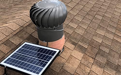 Amtrak Solar 12-Inch Solar Attic Fan, Compatible with Wind Turbines ...