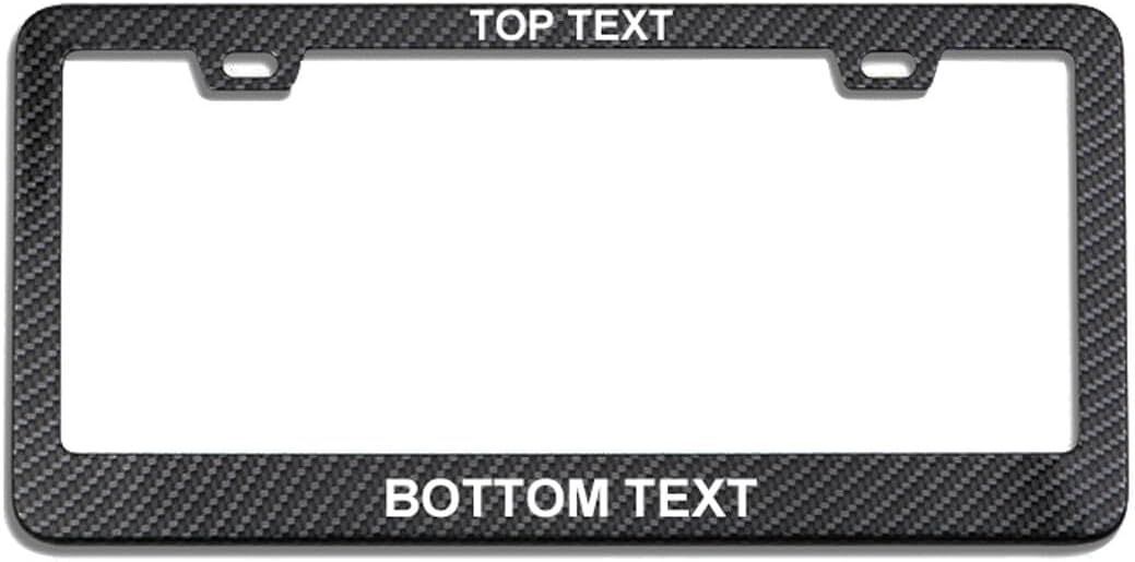 Amazon.com: leisure MART Custom License Plate Frame, Carbon Fiber ...