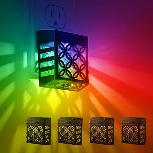 LOHAS Night Lights Plug into Wall, 4 Pack Color Changing Night Light ...