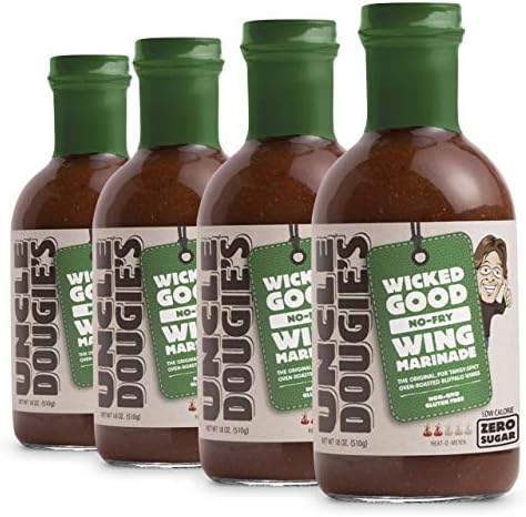 Amazon.com : Uncle Dougie's Wicked Good No-Fry Wing Marinade - Pack of ...
