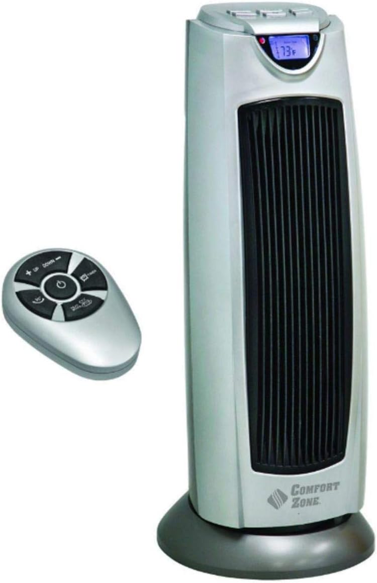 Amazon.com: Comfort Zone Electric Oscillating Ceramic Tower Space ...
