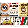Amazon.com: Reproduced Vintage Tin Sign Pack, Gas Oil Retro Advert Antique Metal Signs for ...