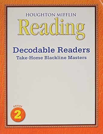 Journeys: Decodable Reader Blackline Master Grade 2: Houghton Mifflin ...