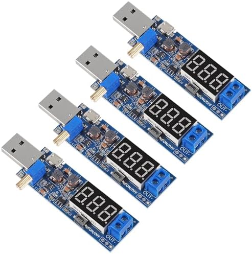 Amazon.com: XIITIA 4pcs USB Buck Boost Converter 3.5V-12V to 1.2V-24V ...