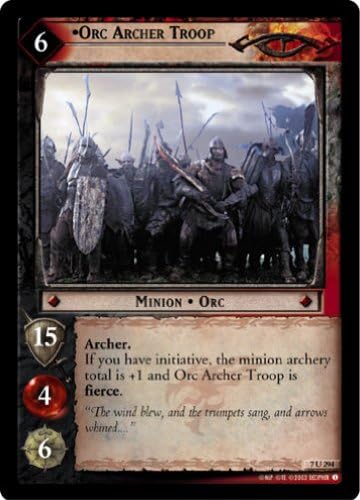 Amazon.com: LOTR TCG ROTK RETURN OT KING FOIL ORC ARCHER TROOP 7U294 ...