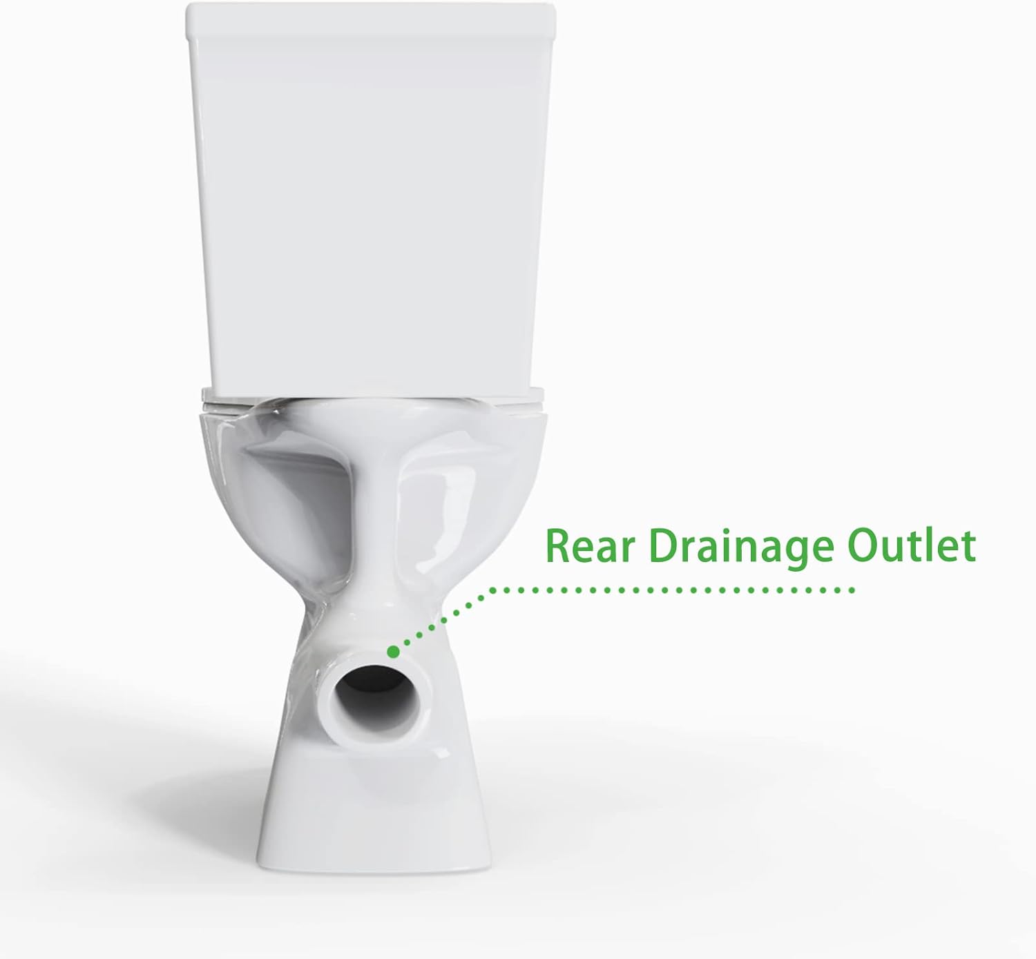 SUPERFLO Inodoros altos P-trap de 18 pulgadas de alto alargado, inodoro ...
