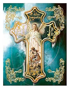 Guardian Angel Cross (12"x16") - Religious Wall Art Print Poster : Amazon.in: Home & Kitchen