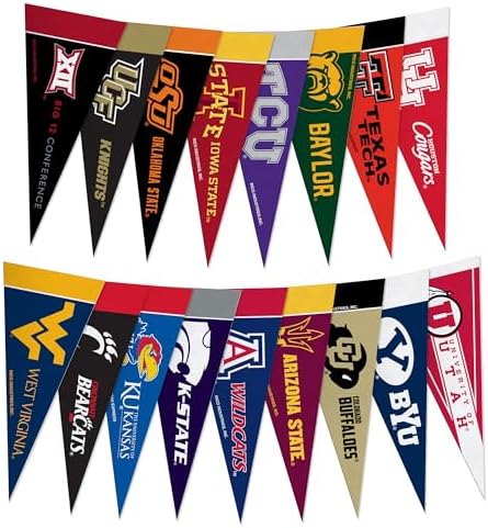 Amazon.com : Rico Industries NCAA Big Twelve Complete 4" x 9" Felt Mini ...