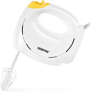 Geepas 150W Hand Mixer - Electric Whisk, Handheld Food Collection Cake Mixer for Baking - 7 ...