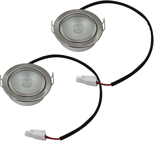 Veldtek 2-Pack LED Range Hood Light, 3V 1W Stainless Steel Kitchen ...