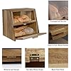 Amazon.com: Acacia Wood Bread Box for Kitchen Countertop, Double Layer ...