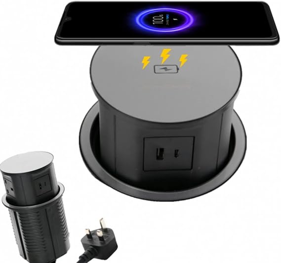 Pop Up Power Sockets With USB C,Automatic Pop Up Outlets with 15W ...