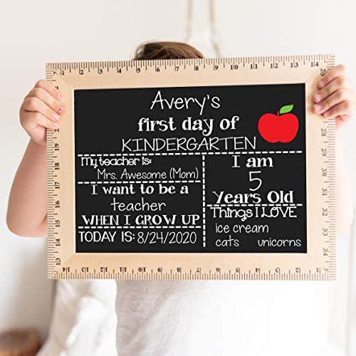 Amazon.com: First Day of School Board, Reusable Chalkboard Sign for ...