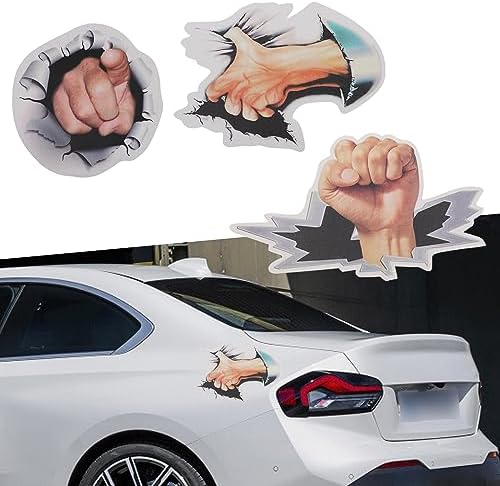 Amazon.com - TOMALL 3 Pcs 3D Simulation Stereo Hand Fist Bump Stickers ...