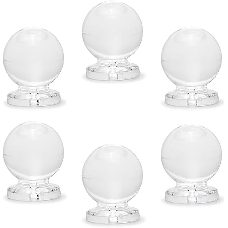 Amazon.com: MroMax 6Pcs Tiny Pull Handle Round Acrylic Knob Mini Knob ...