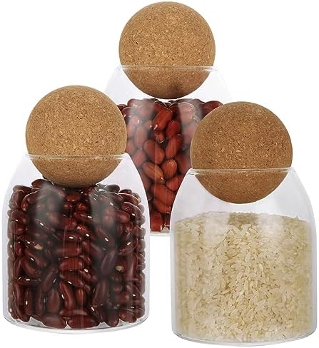 Amazon.com: ABuff 3 PCS 500ml/17Oz Glass Storage Container with Ball ...