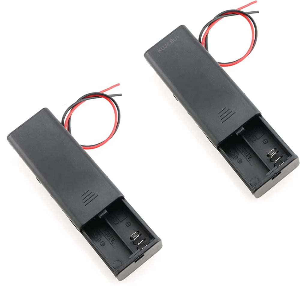 Amazon.com: 2 AA Battery Holder with Switch, 2X 1.5V AA Battery Holder ...