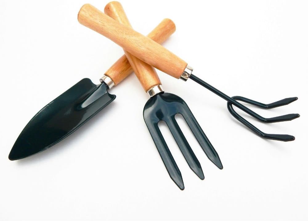Amazon.com : NEW 3PC Steel Garden Tools Mini Gardening Tool Set w ...