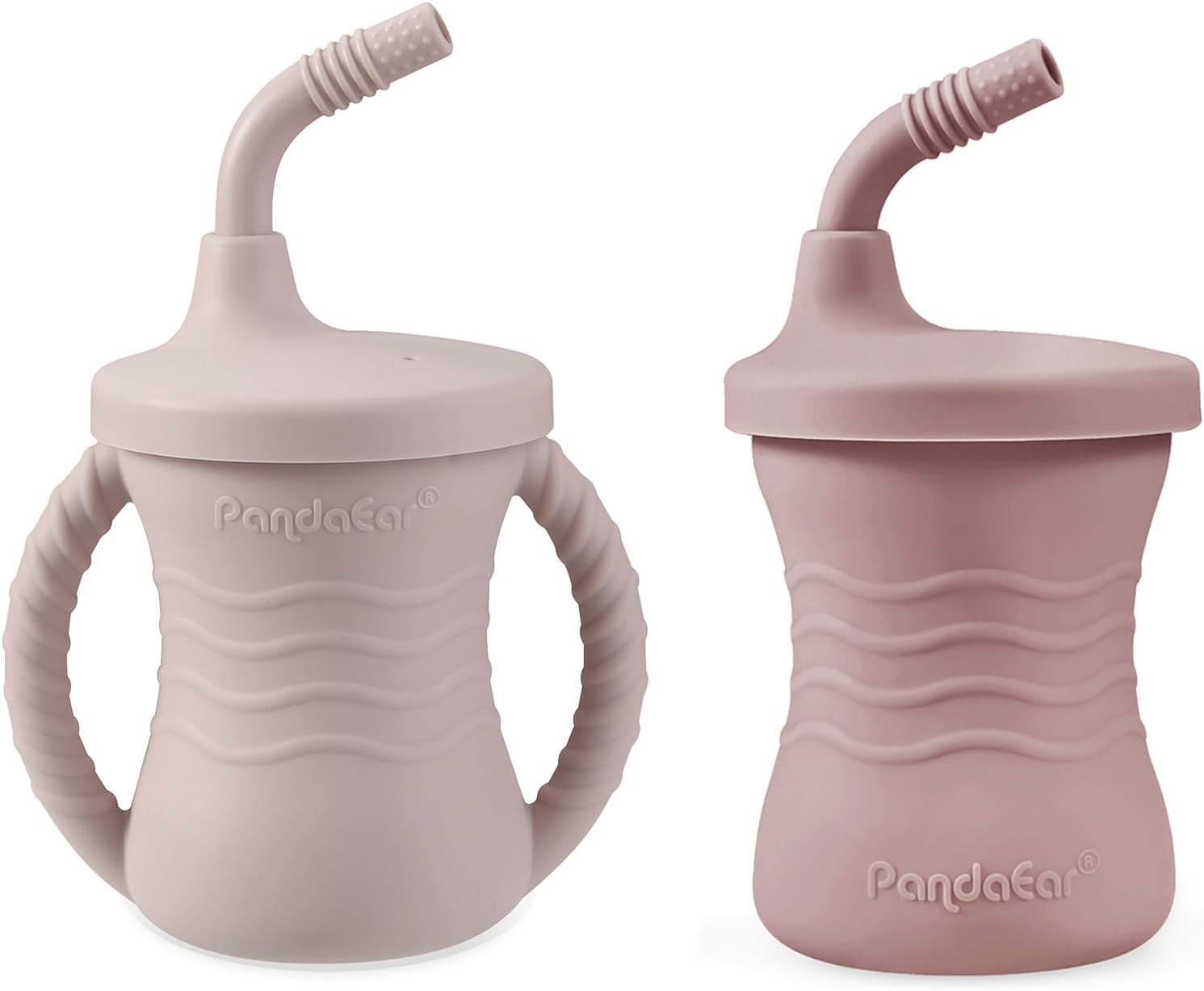 Amazon.com: PandaEar 2 Pack Silicone Baby Training Cup, Shatterproof ...