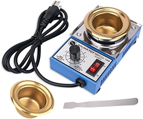 Solder Pot,150W 110V Soldering Bath Titanium Plate with Extra 50mm pot ...