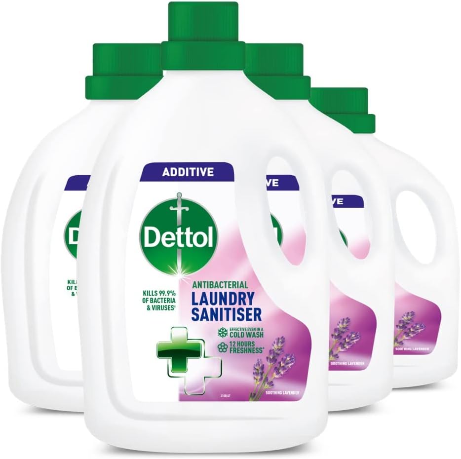 Dettol Laundry Sanitiser Lavender, Laundry Cleanser Aditive, 2.5L x4 ...