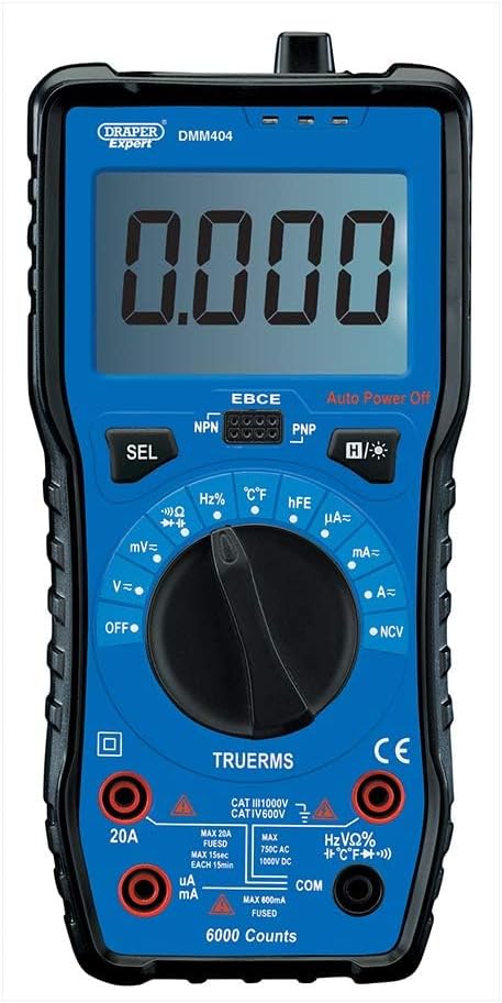 Draper Digital Multimeter | Voltage Tester | LCD Screen Current Meter ...