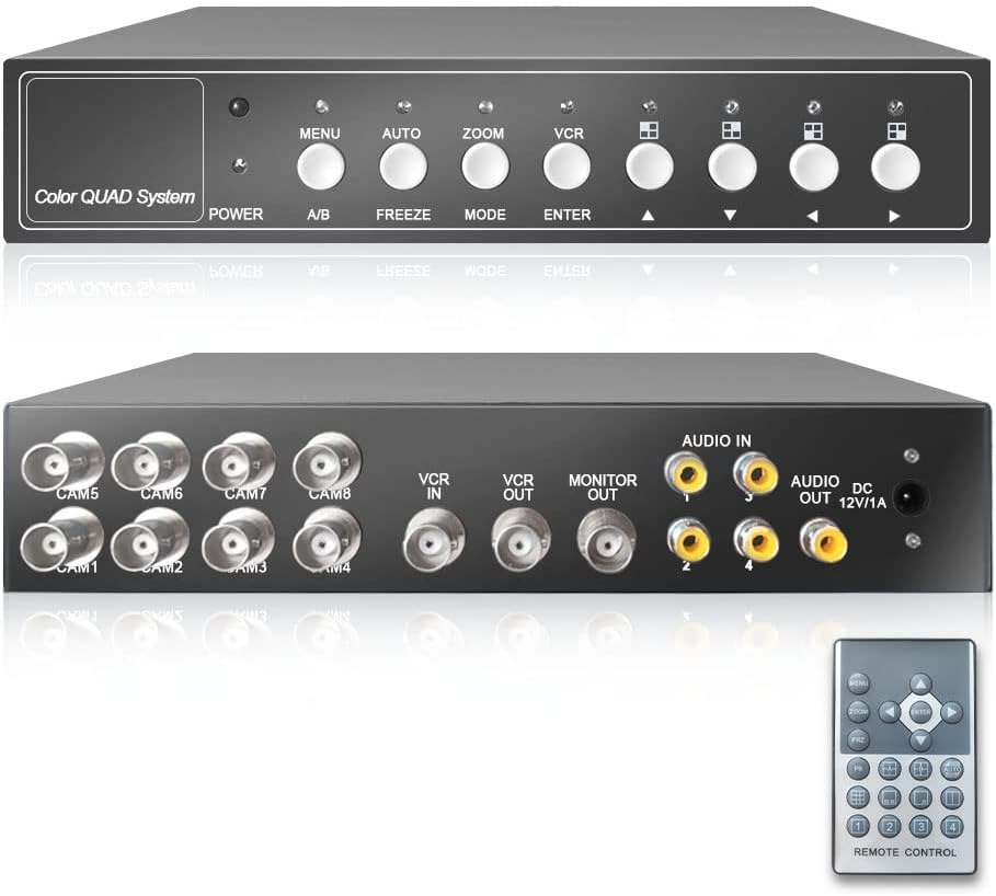 Amazon.com : CHISHUNG 8Ch Non-Realtime Color Video Multiplexer Switcher ...