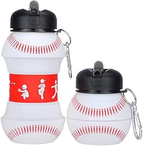 Amazon.com: Kids Sports WaterBottle Collapsible Ball Shaped Drinking ...